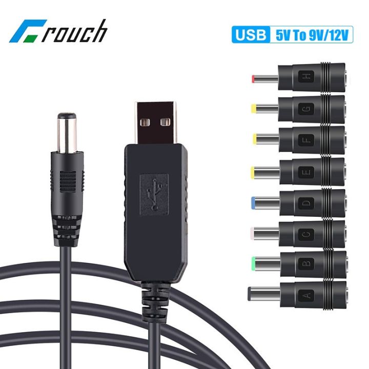 DC 5V to 9V/12V Power Bank To WiFi Cable USB/Type C Power Boost Cable ...