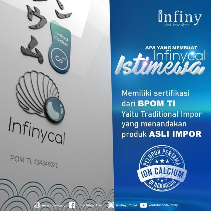 Infinycal Original Ion Kalsium Water Suplemen Tulang 1 Blister 10 ...