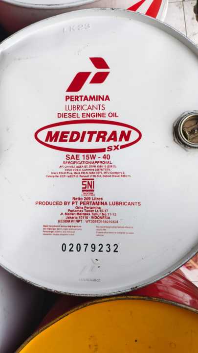 Oli mesin diesel Pertamina meditran sx 15w-40, oli mesin diesel 15w-40 ...