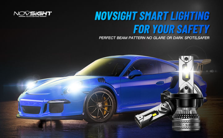 Novsight Newest N96 LED Car Headlight Bulb 9005(HB3) 9006(HB4) H4 H7 H11 LED Light for Car High ...