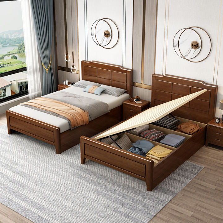 Single Bed 1 M Secondary Bedroom Small Apartment Bed 1.2 M Economical ...