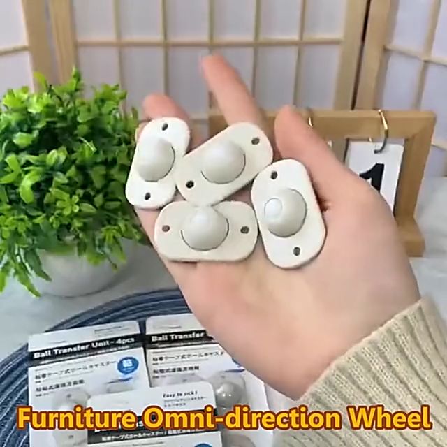 【Woody】4pcs Self-adhesive 360º Rotating Wheels Mini Swivel Casters ...