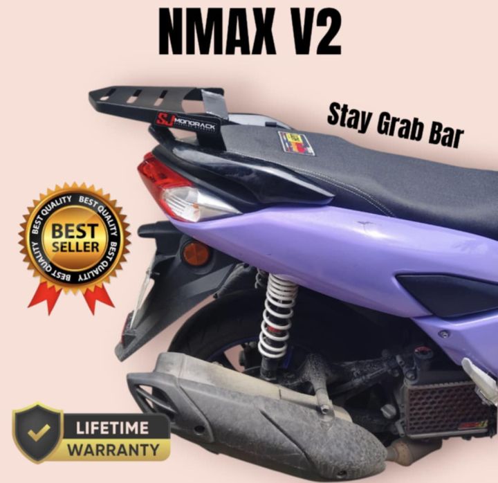 Rack Monorack For Yamaha NMAX V2 Plated Stay Grab Bar Top Box Bracket ...