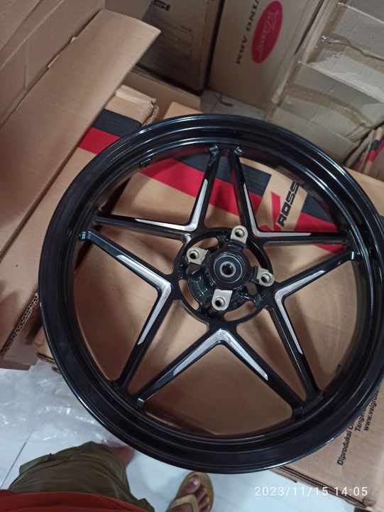 VELG VELK VENOM ORBITX ORBITS GEN2 VROSSI HITAM PALANG BINTANG vario ...