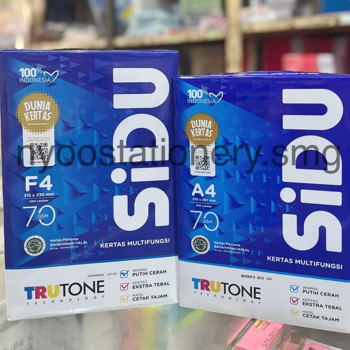 KERTAS FOTOKOPI KERTAS HVS PUTIH SINAR DUNIA SIDU A4 F4 70 GRAM FOLIO ...