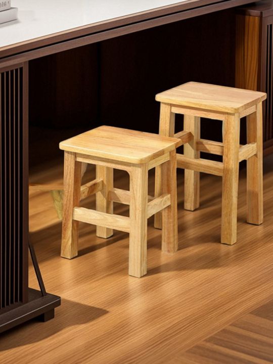 Simple Modern Solid Wood Square Stool for Restaurant Cafe Home Leisure ...
