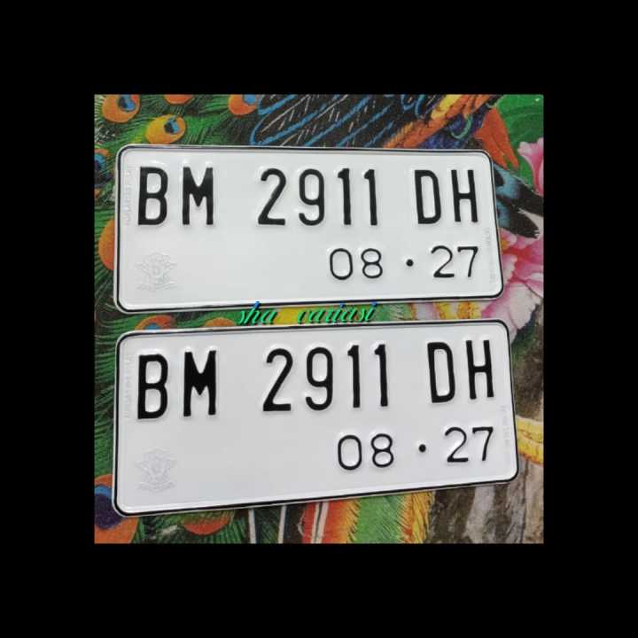 plat motor standar putih2pcs | Lazada Indonesia