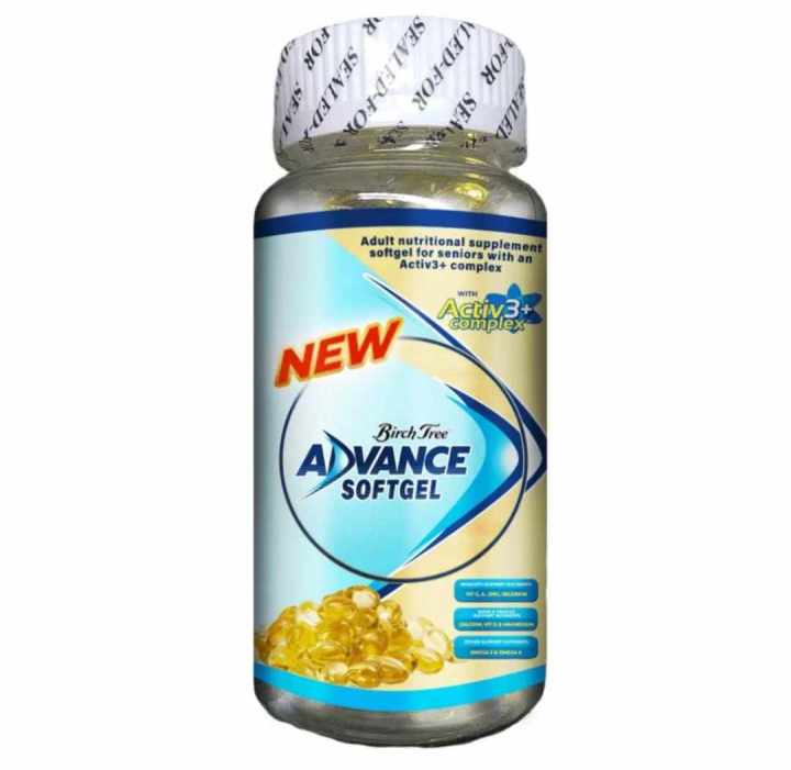 SOFTGEL Advance Birch Tree for Seniors healthier mind and body 100 pcs per bottle | Lazada PH