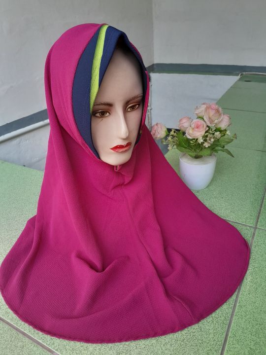 hijab/kerudung instant simple,bahan bable | Lazada Indonesia