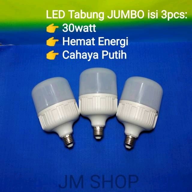 Lampu LED tabung 30watt 3pcs jumbo hemat energi | Lazada Indonesia