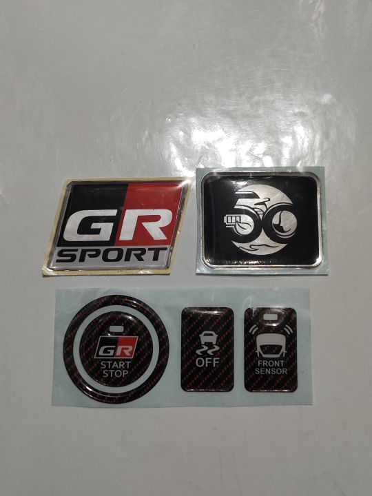 Stiker Timbul Logo GR SPORT & GR Start Stop - OFF - Front Sensor + 50 ...