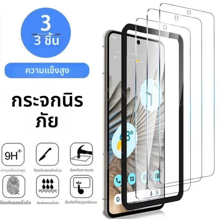 1-3 ชิ้นลายนิ้วมือปลดล็อคกระจกนิรภัยสำหรับกูเกิลพิกเซล 10 9 โปร XL ...