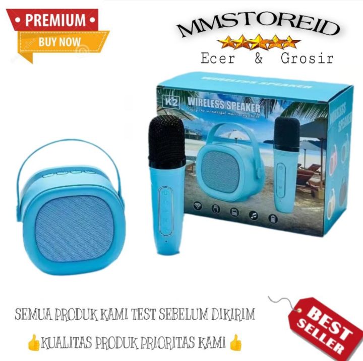 MM - Speaker Bluetooth K2 Portable +Mic Bluetooth Speaker Mini Set Full ...