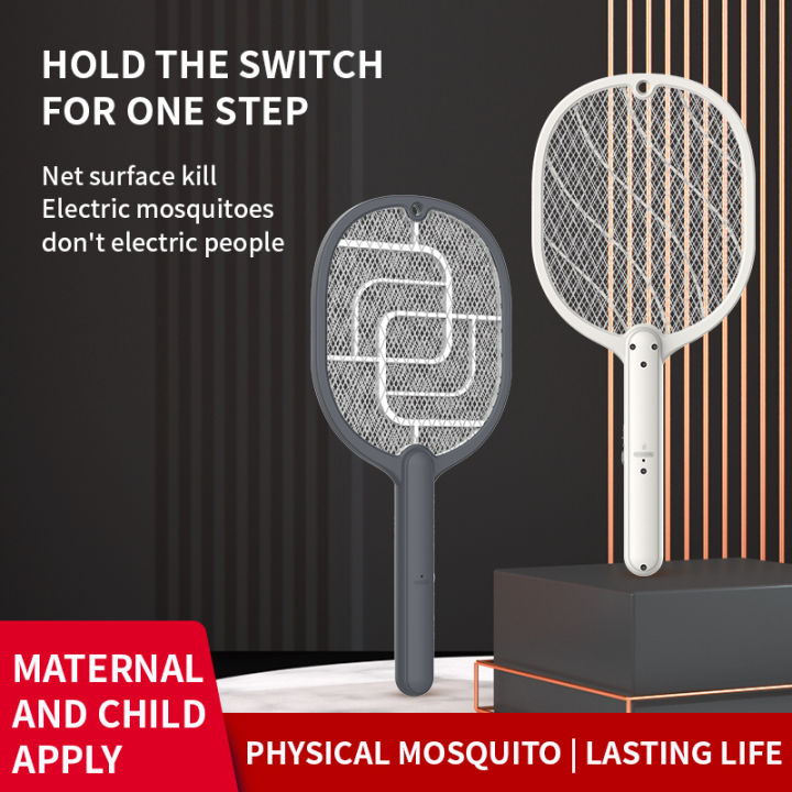 Electric Mosquito Swatter Rechargeable Ins Style Mosquito Killer Racket ...