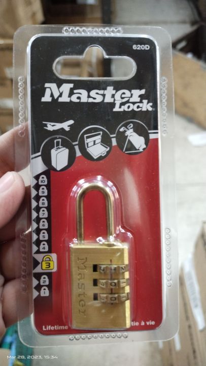 Master padlock Master combination padlock resettable luggage lock 620D ...