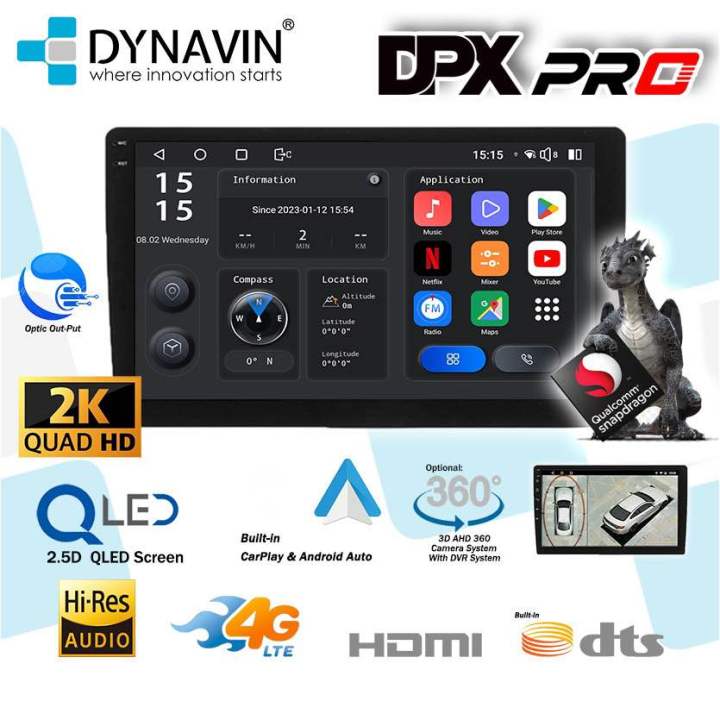 DYNAVIN HIGH SPEC DPX PRO SERIES ANDROID PLAYER 2K CPU SNAPDRAGON WITH ...