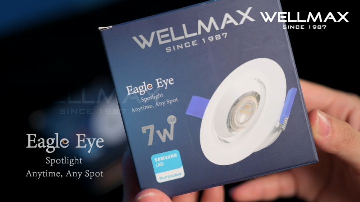 WELLMAX Eagle Eye Spotlight Adopt Samsung LED Chip 7W 6500K / 4000K ...