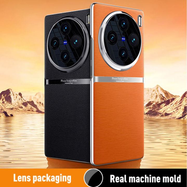 Original Case For Vivo X100 Pro Luxury leather Hard Shockproof Cover ...