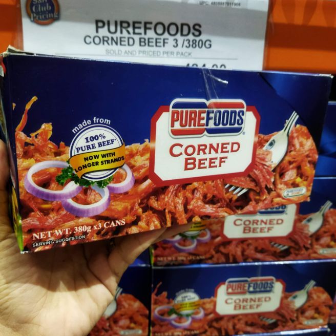 PURE FOODS CORNED BEEF ( 380 grams × 3 cans ) | Lazada PH