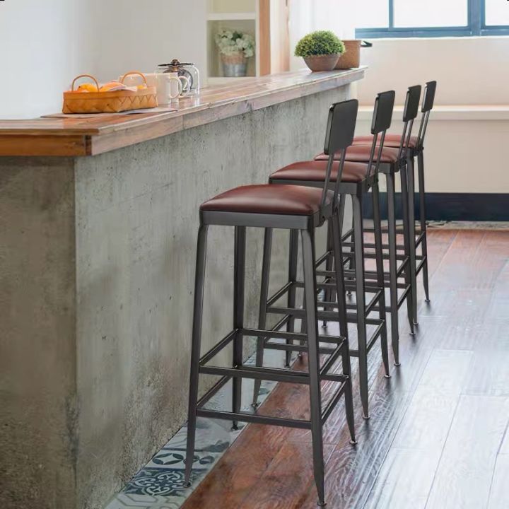 Nordic Bar Stool High Stool Bar Table and Chair Milk Tea Shop Table and ...