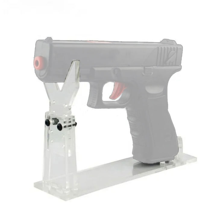 Clear Acrylic Hand Gun Display Stand Pistol Rack Holder For 5 Gears ...