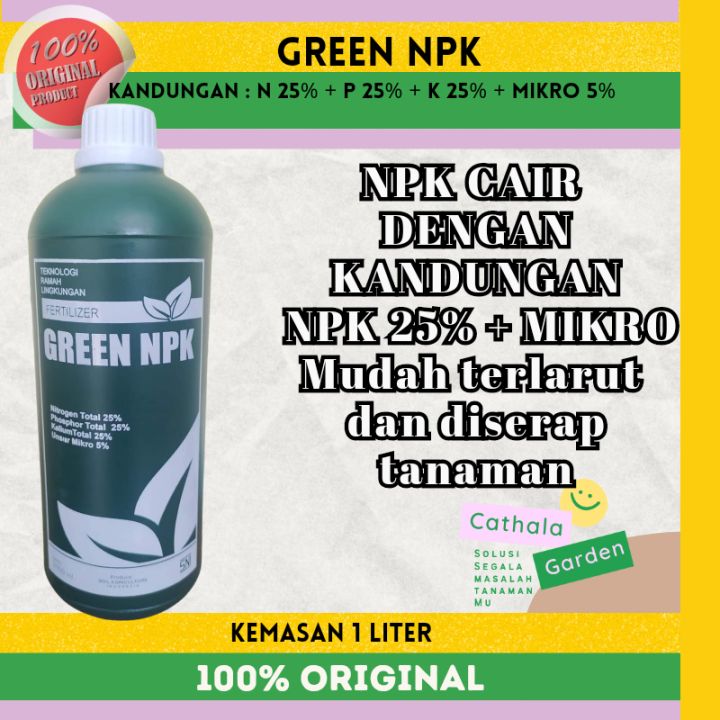 GREEN NPK & YELL NPK KEMASAN 1 LITER | NPK CAIR DENGAN KANDUNGAN NPK 25 ...