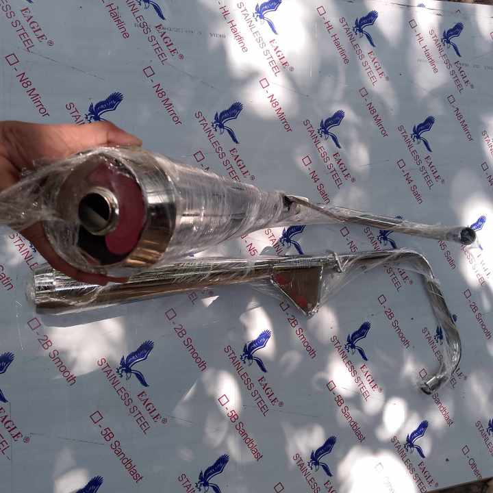 Universal Pinoy motoposh 125/155 version 1 chicken pipe stenless ...