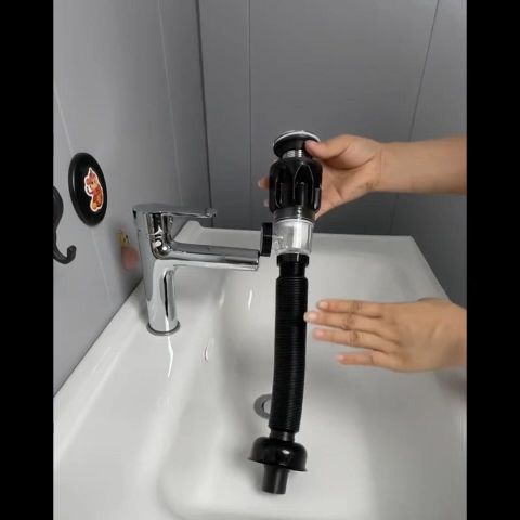 Universal Sink Flexible Expandable Drain Pipe Set Retractable Water ...