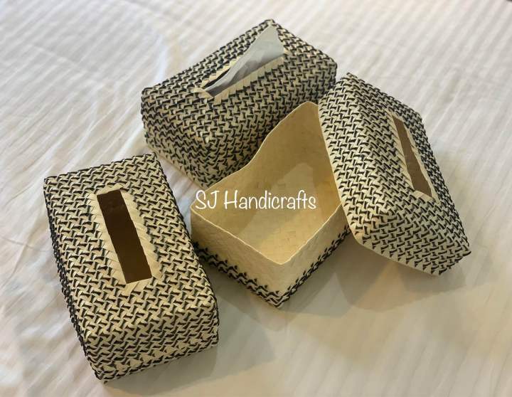 Handwoven Textured Buri Tissue Box | Lazada PH