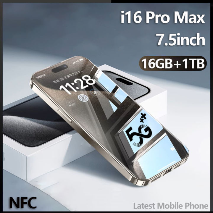 【รับประกัน 1 ปี】2024 New i16 Max Pro 5G 7.5นิ้ว โทรศัพท์ มือถือ แรม 16GB รอม 1TB Smartphone ...