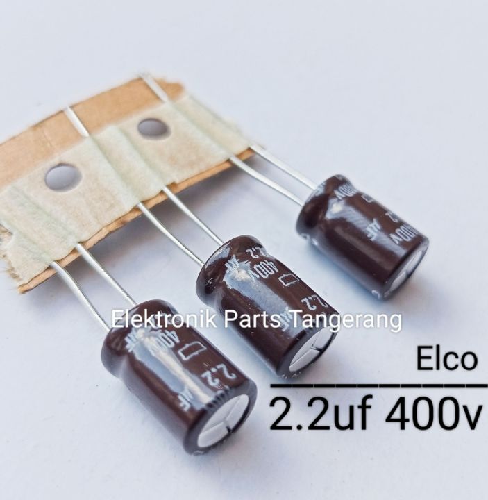 (10 Buah) KAPASITOR ELCO 2.2UF 400V CAPACITOR ELCO 2.2UF 400V KAPASITOR ...