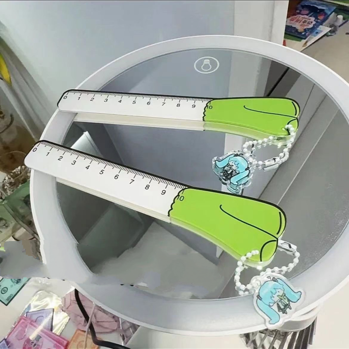 Hatsune Miku Scallion Ruler Anime Student Ruler 10cm Cute Girl's Heart ...