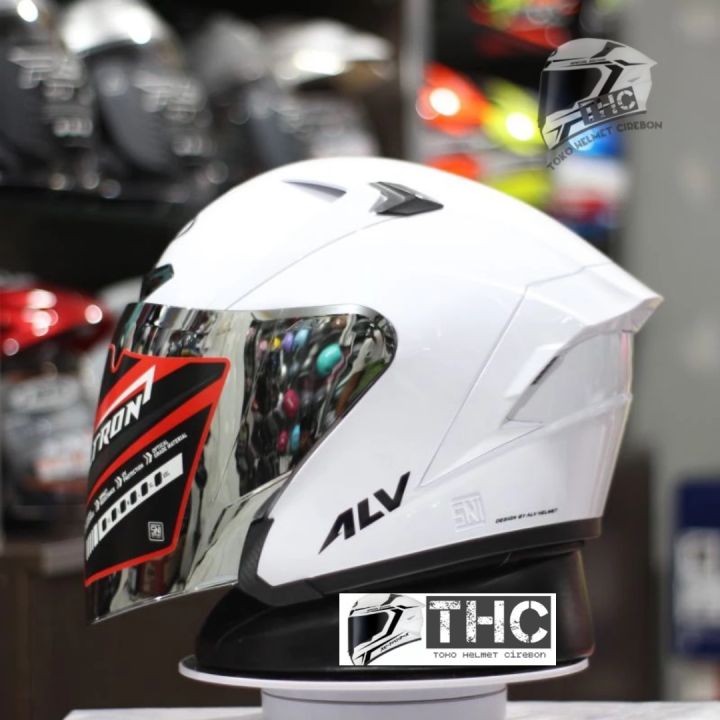 HELM ALV ULTRON SOLID WARNA PUTIH HELM HALF FACE STANDAR SNI ORIGINAL ...