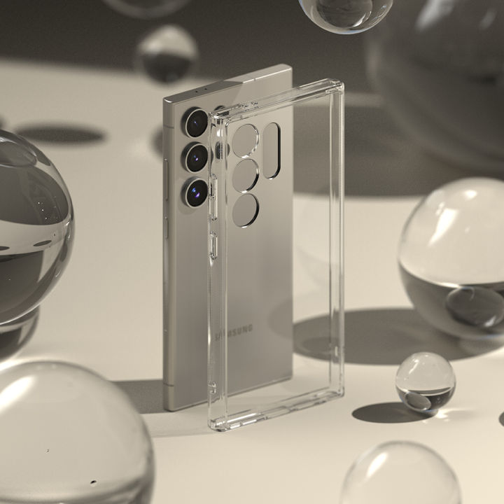 Ringke Fusion Compatible with Galaxy S24 Ultra, Transparent Hard Back ...