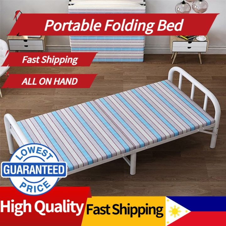 High quality folding bed with foam heavy duty portable bed single ...
