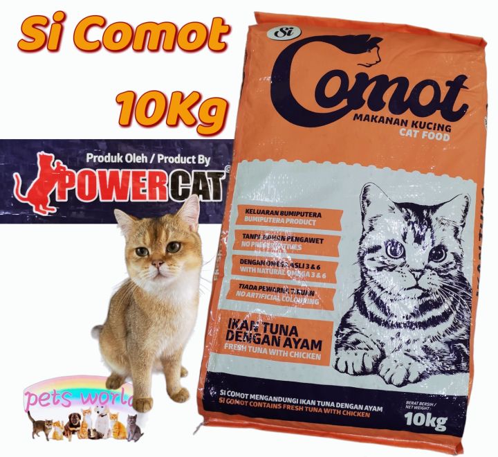 Si Comot By Powercat Cat Food 10Kg/Makanan Kucing Tuna Dan Ayam | Lazada