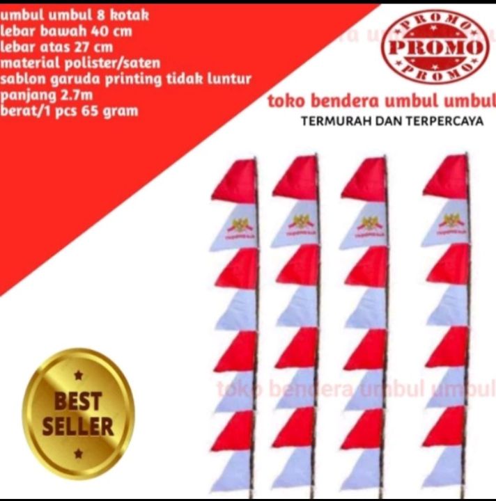 Bendera Umbul umbul merah putih dan warna warni | Lazada Indonesia