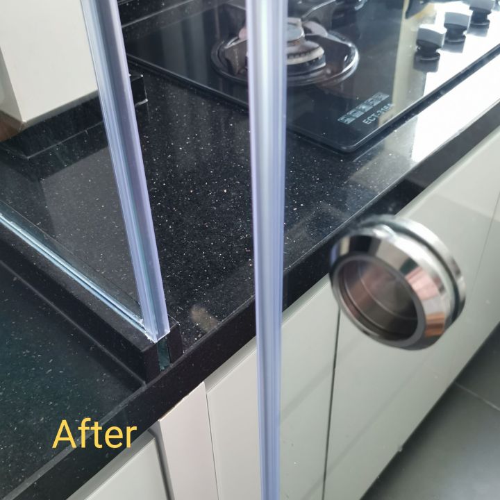 U Type- Glass Edge Protection Seal 2.4 meter ( 8 Ft ) For glass 10mm ...
