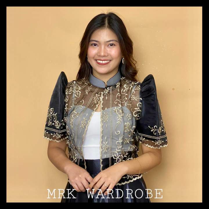 Filipiniana Chinese Collar Bolero- Julie | Lazada PH