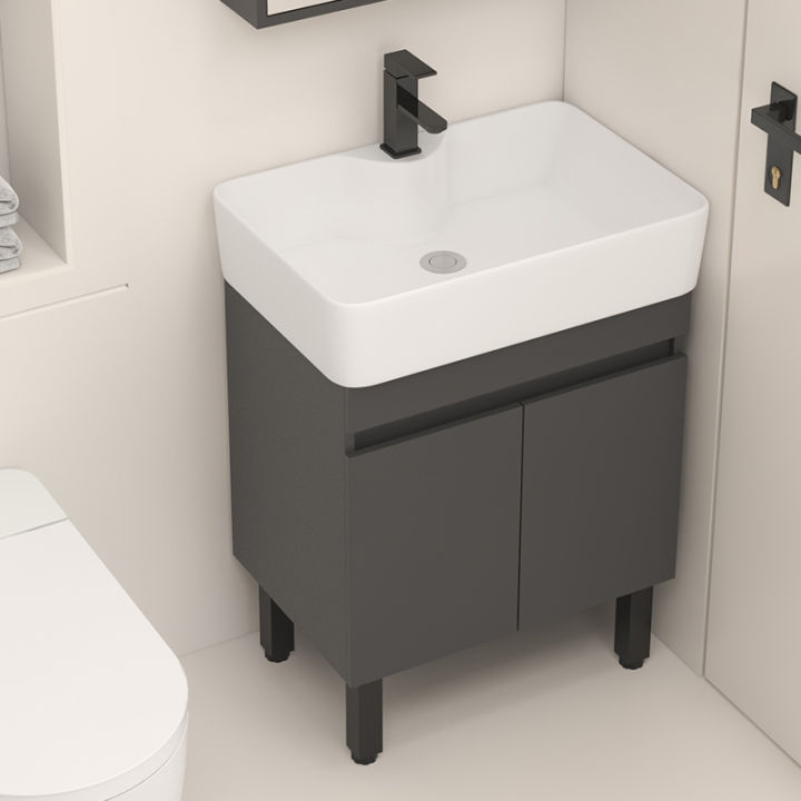 Small Apartment Bathroom Cabinet Combination Floor Type Bathroom Table ...
