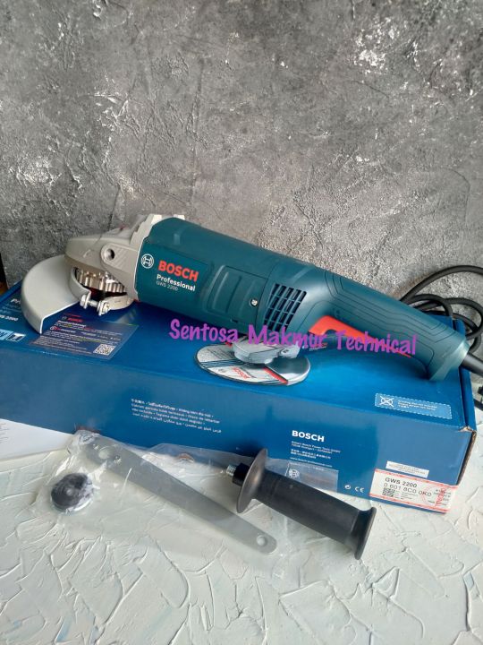 BOSCH GWS 2200 7" Grenda Gurinda Gerinda Tangan Angle Grinder GWS2200 | Lazada Indonesia