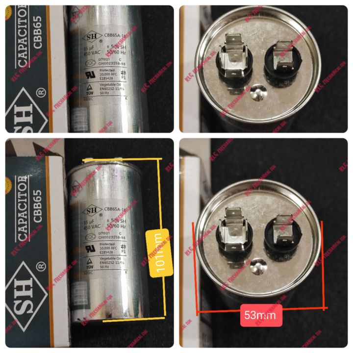 Aircon capacitor 35uf 450v Aluminum body | Lazada PH