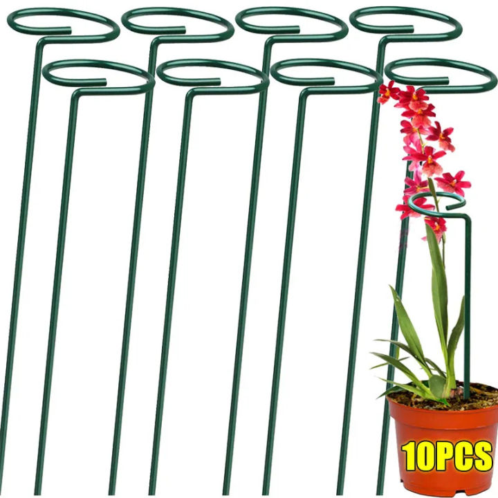【XZxinzhan】10Pcs Metal Plants Support Rods Garden Bracket Flower Plant ...