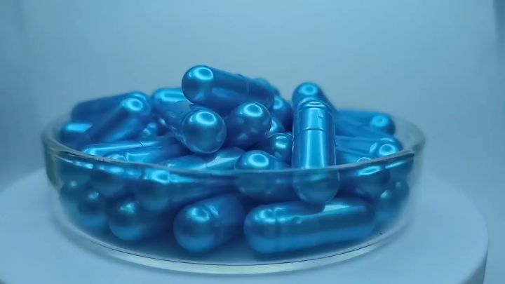 1000pcs Size 00 Pearl Light Blue Capsule OSPA Empty Capsule Gelatin ...