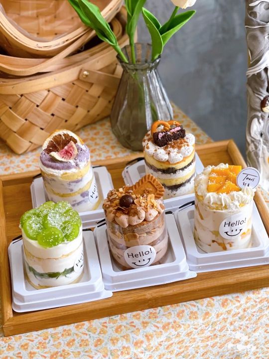 Mini cake packaging Korean mini cake birthday korea take away box ...