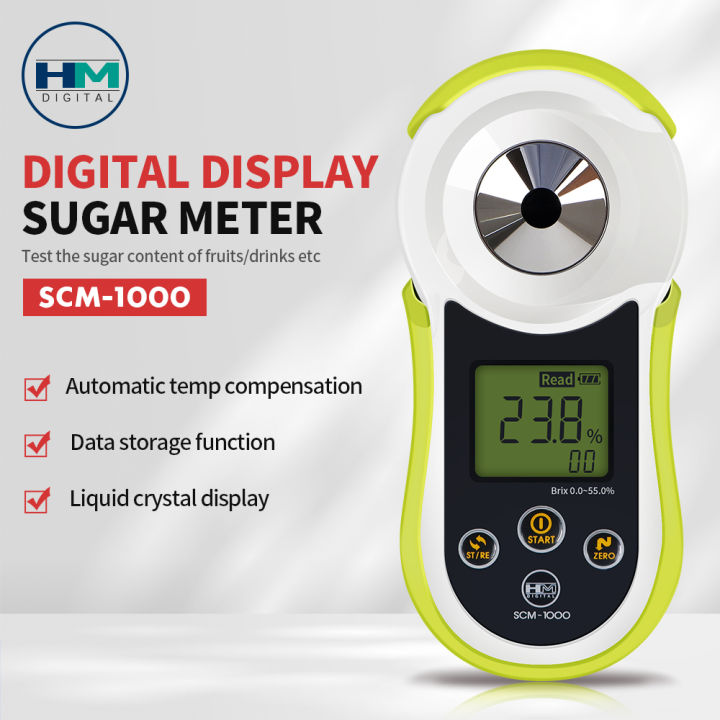 HM SCM-1000 High Accuracy Brix Meter Refractometer Fruit Juice Drinks ...