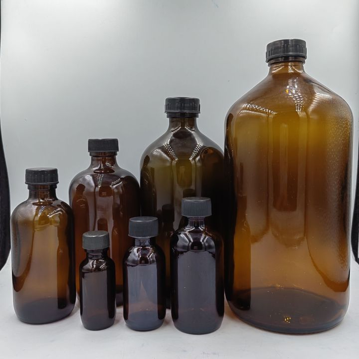 Amber glass bottle 15ml/30ml/60ml/120ml/250ml/500ml/1 liter | Lazada PH