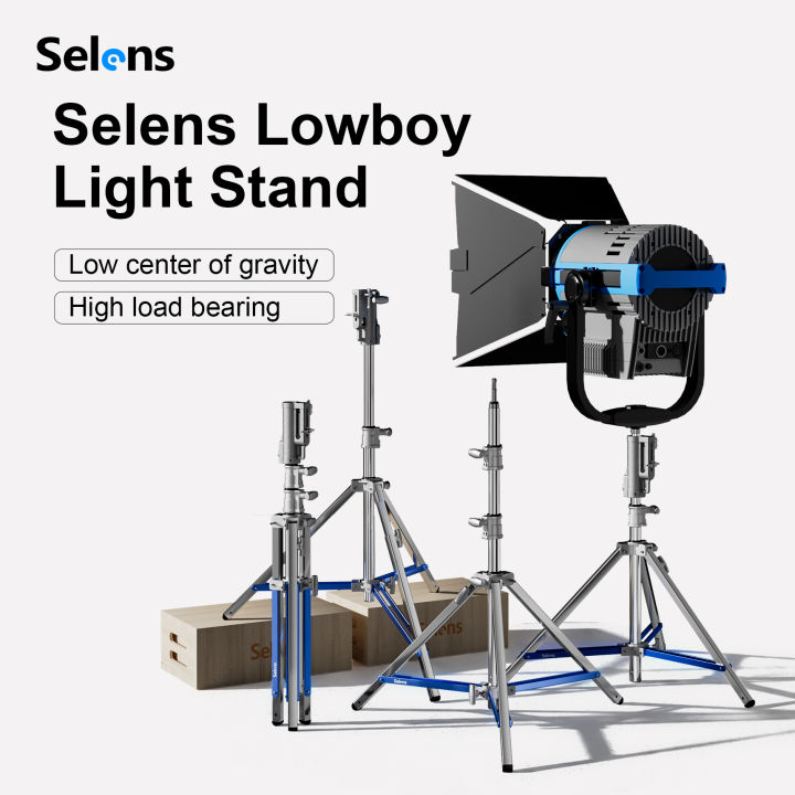 Selens Lowboy Steel Stand with Rolling Base Combo Head Professional Low ...