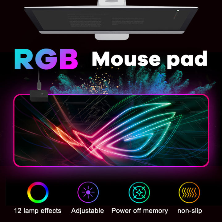 RGB Gaming Mouse Pad Large Mouse Pad Gamer Led Computer Mousepad Big ...