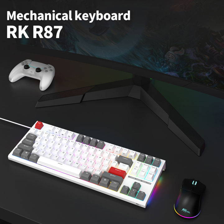 RK Royal Kludge R87 Wired Mechanical Keyboard 87 Keys RGB Backlit Hot ...